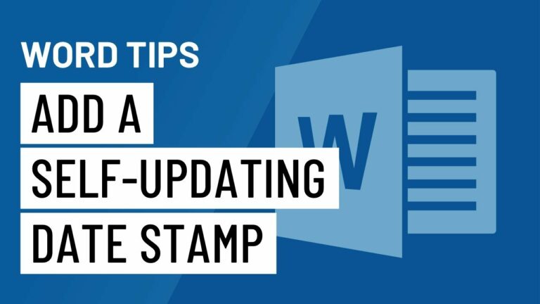 Mastering Document Management Adding A Self Updating Date Stamp To
