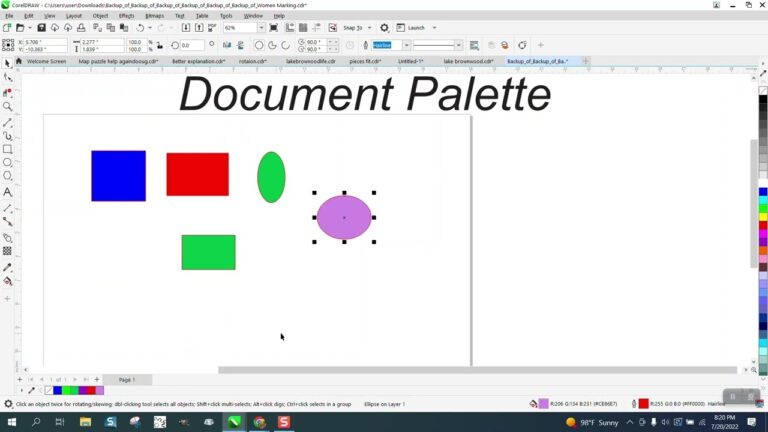 Unveiling the Design Palette: A Deep Dive into CorelDRAW's Document Palette