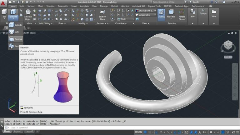 Autocad 3d Revolve Command Tutorial Crafting Elegance In The Third Dimension