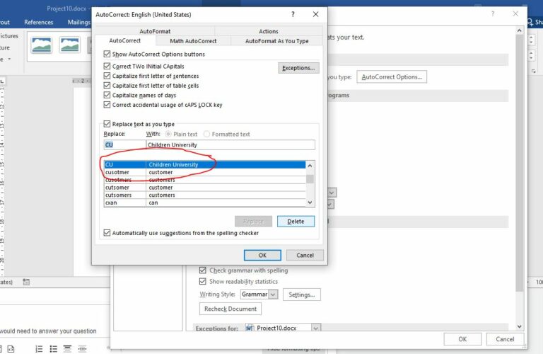 Enhancing Document Editing: Leveraging AutoCorrect and Find and Replace in Word XP