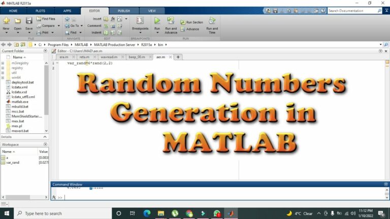 How To Generate Random Numbers And Random Data In Matlab